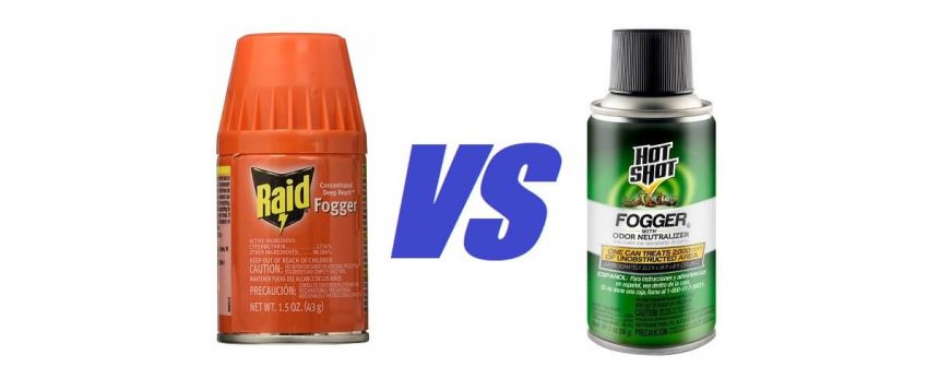 Hot Shot vs Raid Fogger - TABLE Chart